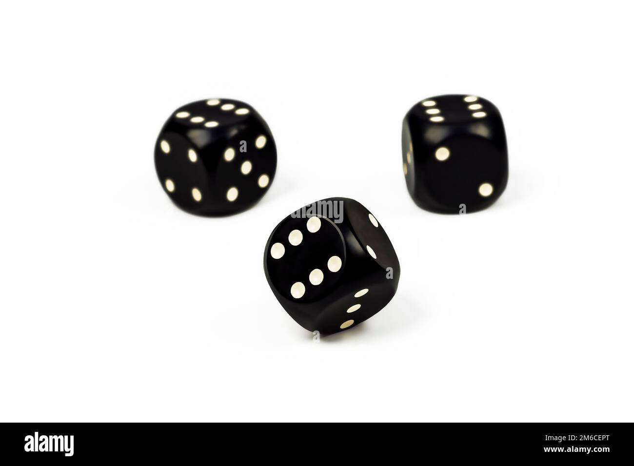 Three dice on a table hi-res stock photography and images - Alamy