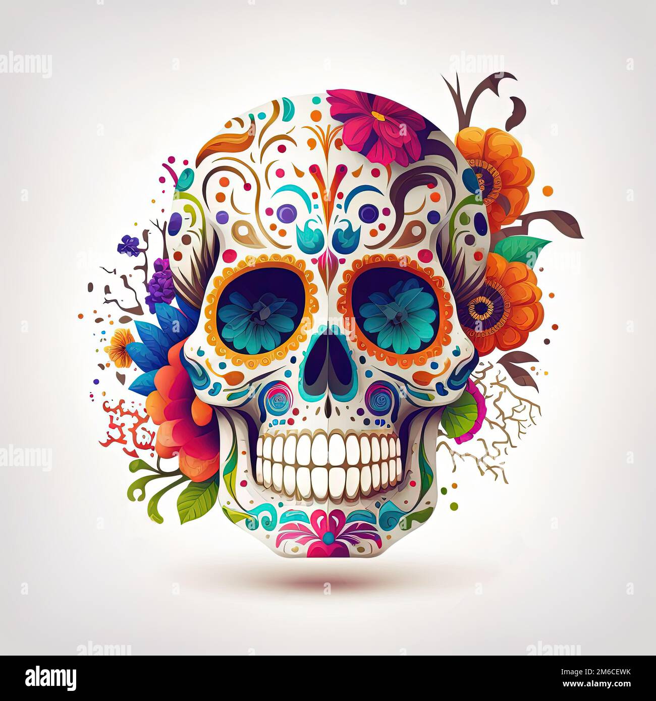 Mexican Sugar Skull Art