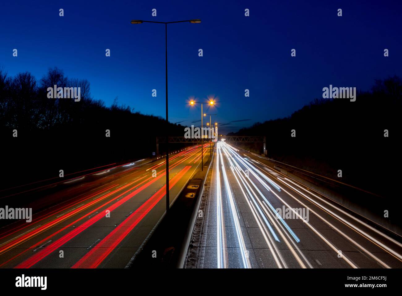 UK, England, Motorway M25 dusk Stock Photo - Alamy