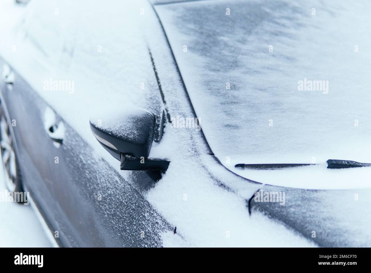 car frozen in the winter on the street Stock Photo - Alamy