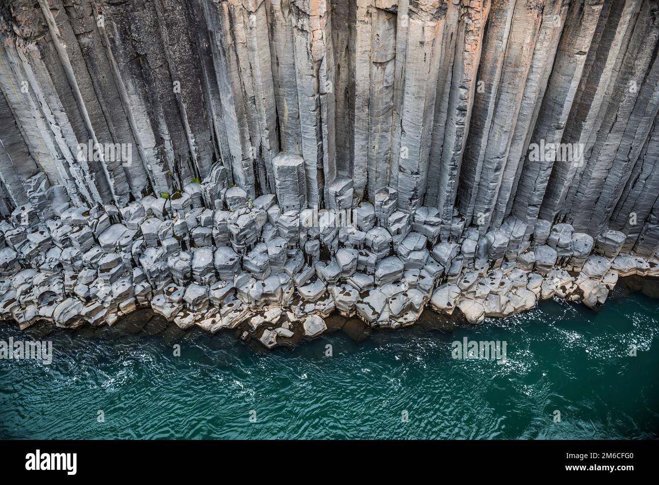 The basalt columns of studlagil in east iceland Stock Photo - Alamy