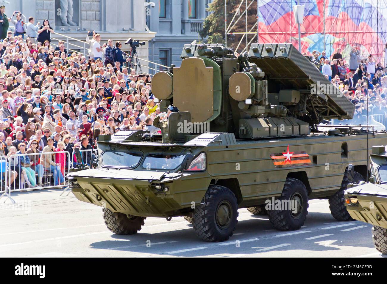 Russian military transport at the parade on annual Victory Day Stock ...