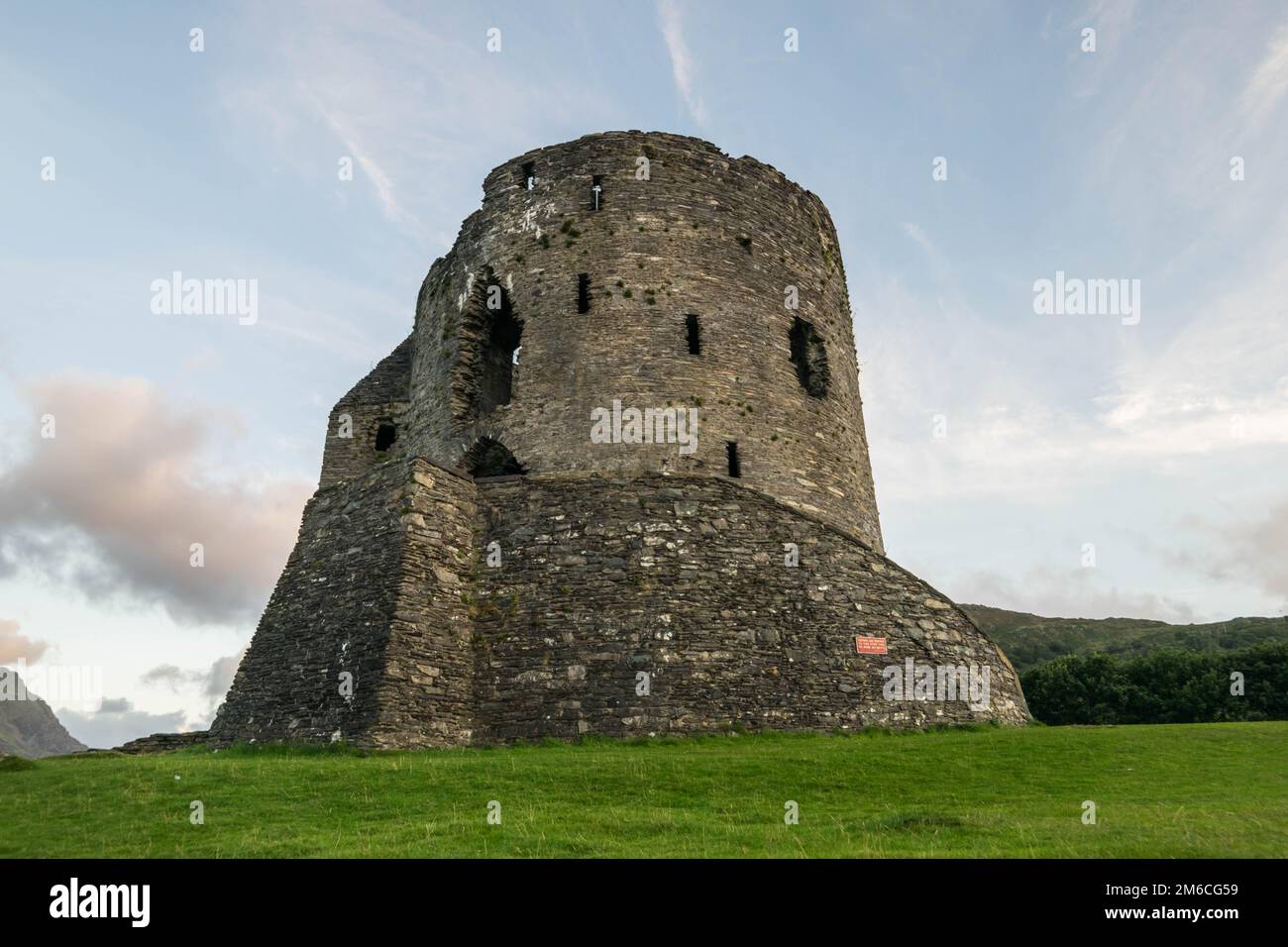 Dolbadarn ruins of castle on the foot of Snowdon mountain in Gwynedd ...