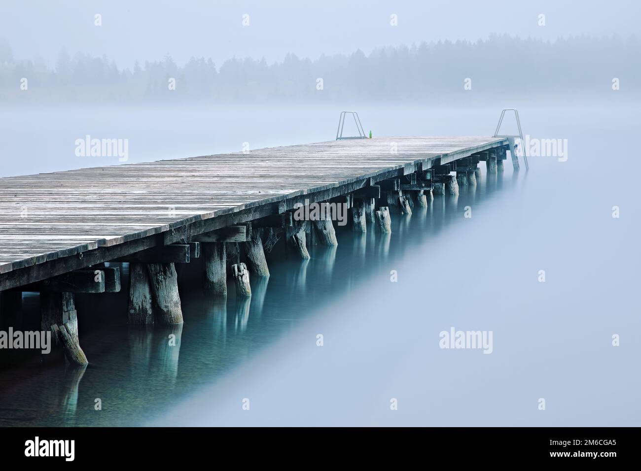 Swimming pier at the Bannwaldsee, Schwangau, Bavaria Germany Stock ...