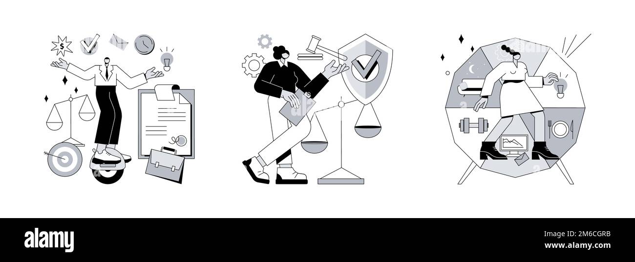 Personal quality abstract concept vector illustration set. Resilience ...