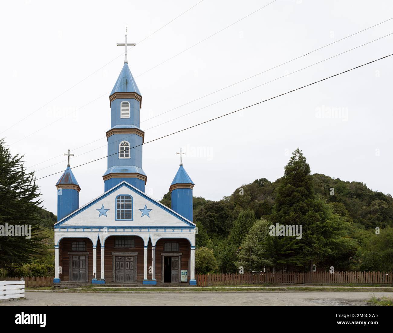 Beautiful church (Iglesia de Tenaún) completely made of wood and ...