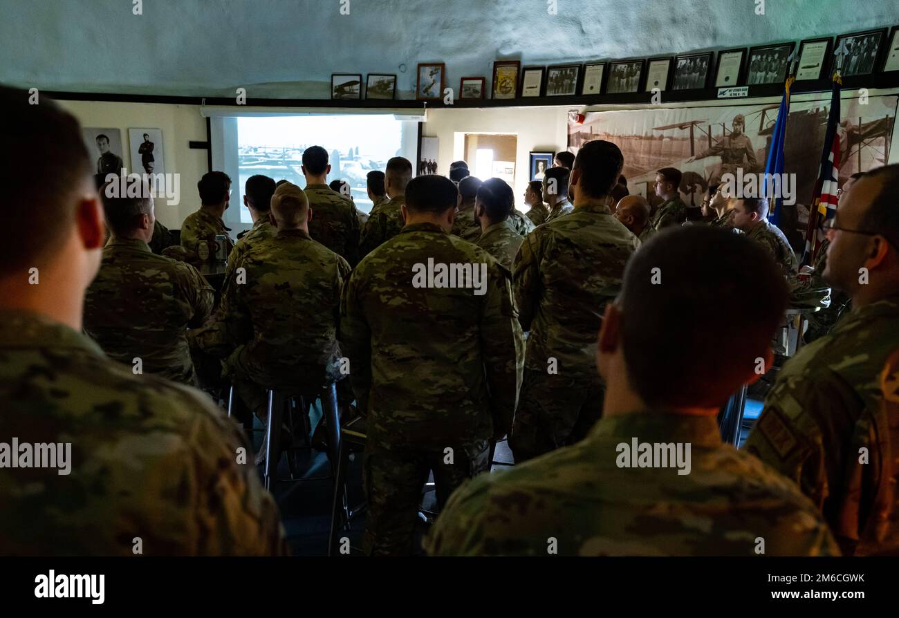 U.S. Air Force Airmen assigned to the 95th Reconnaissance Squadron ...