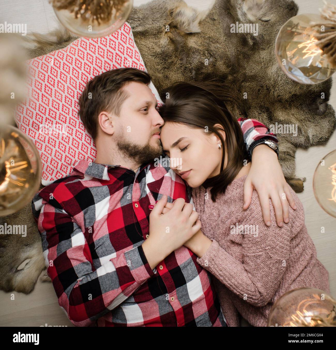 Love story of the beautiful young man and woman Stock Photo - Alamy