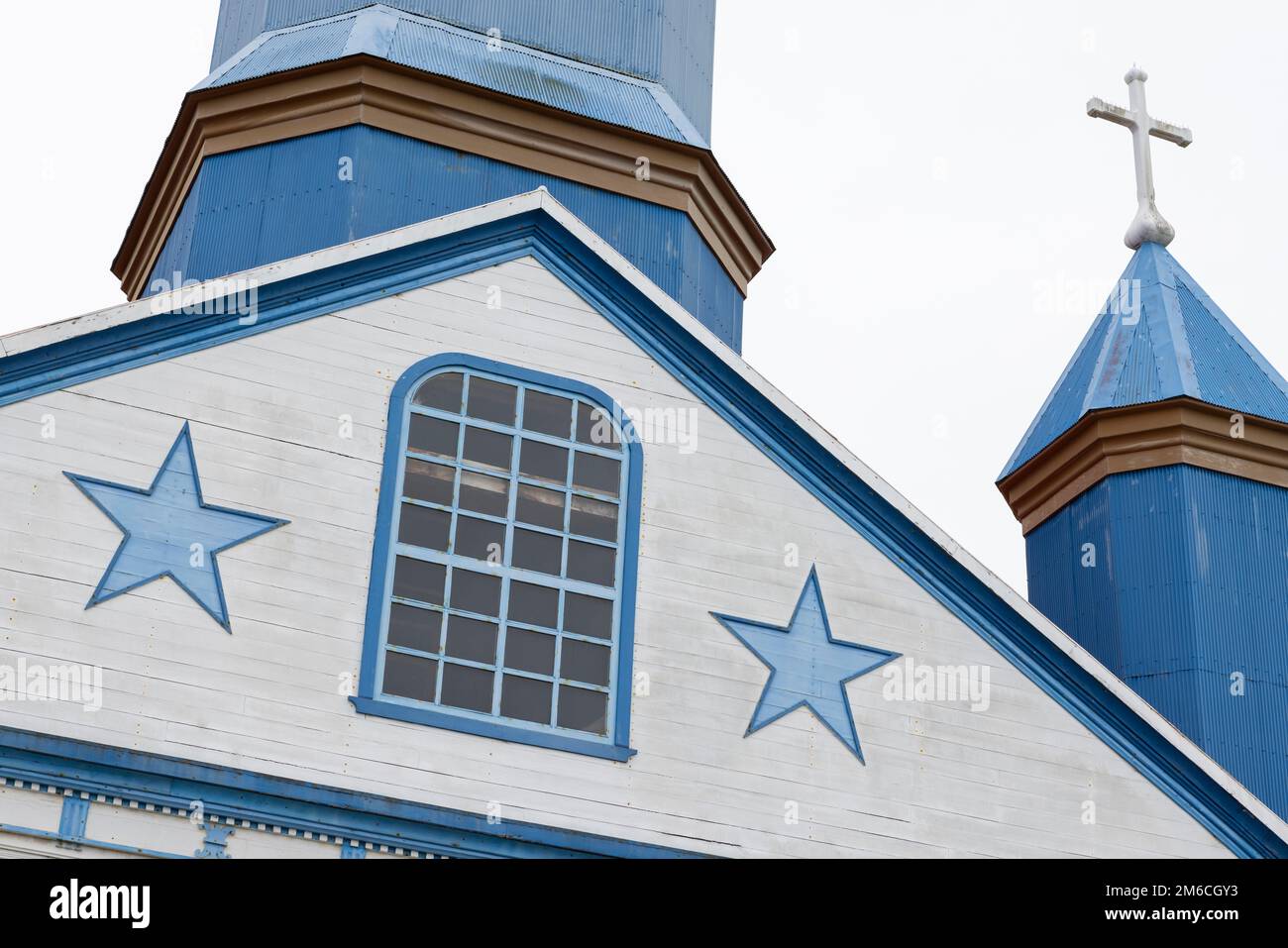 Beautiful church (Iglesia de Tenaún) completely made of wood and ...