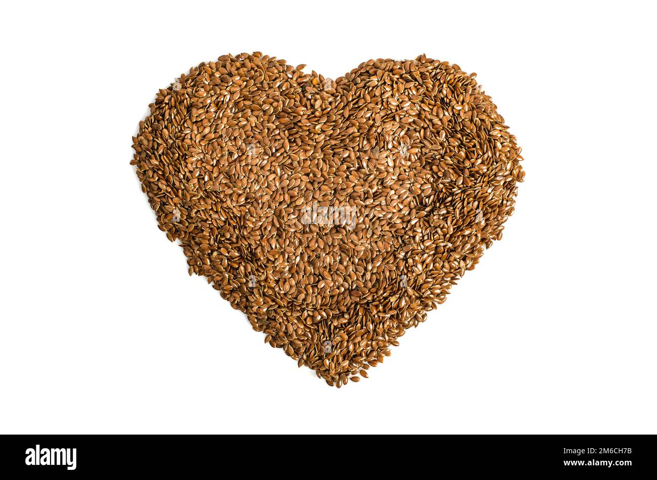 Diet of a healthy diet. Raw linen seeds flaxseed heart formed on a white background Stock Photo ...