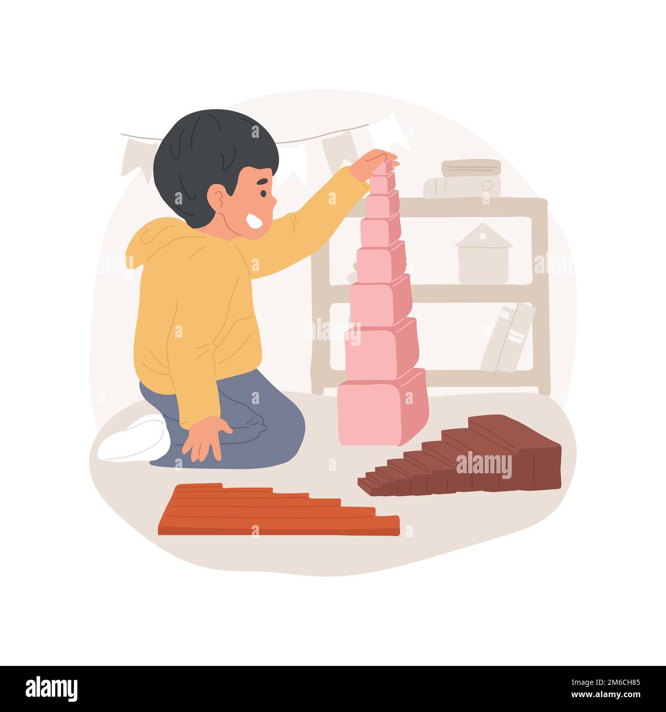 Decorating home isolated cartoon vector illustration. Family life ...