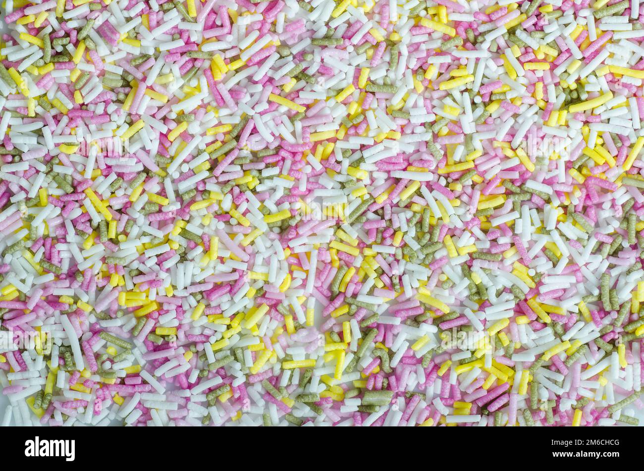 Color sugar sprinkle dots, decoration for cake and bekery, a lot of ...