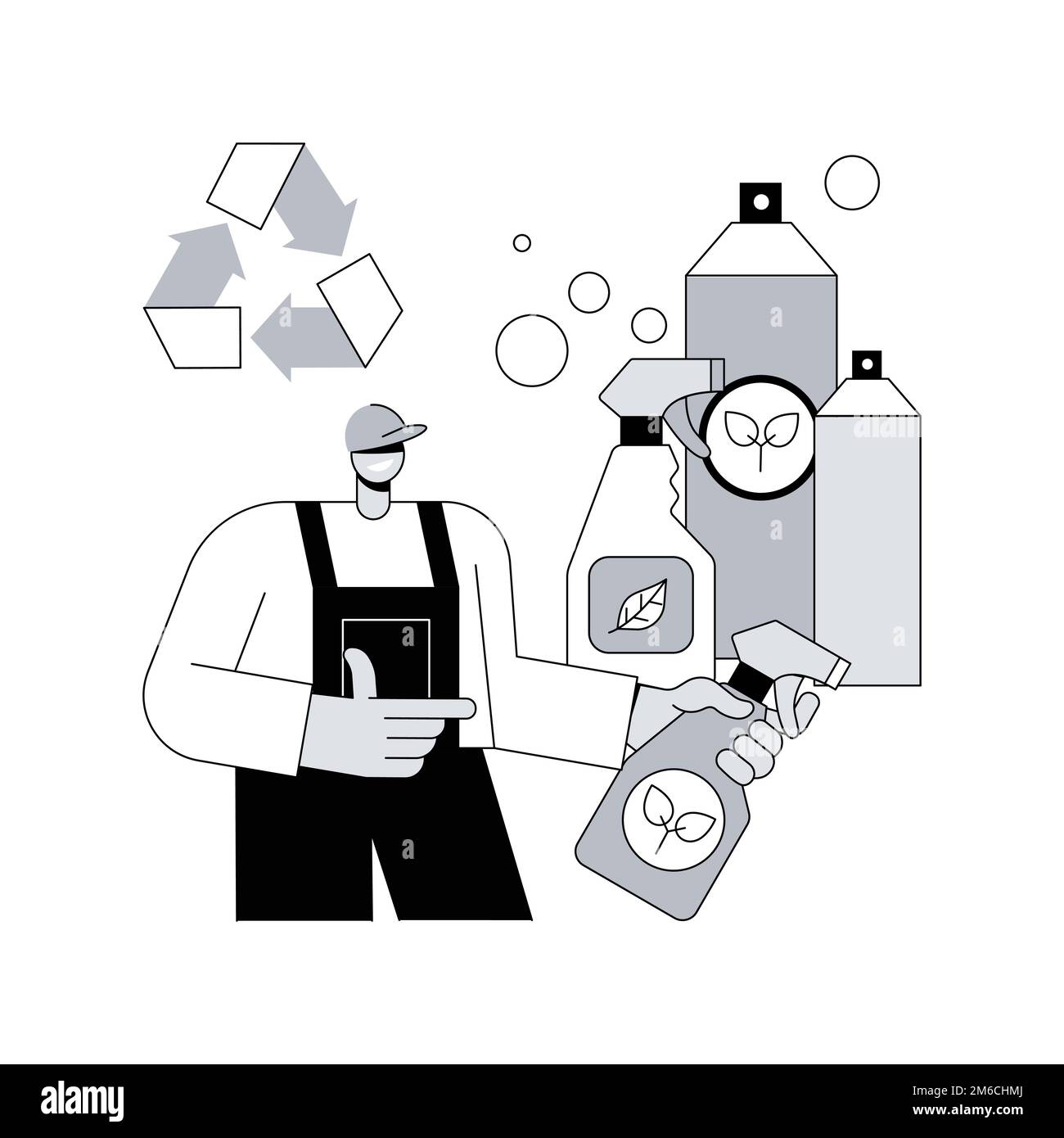 Green cleaning abstract concept vector illustration. Eco cleaning ...