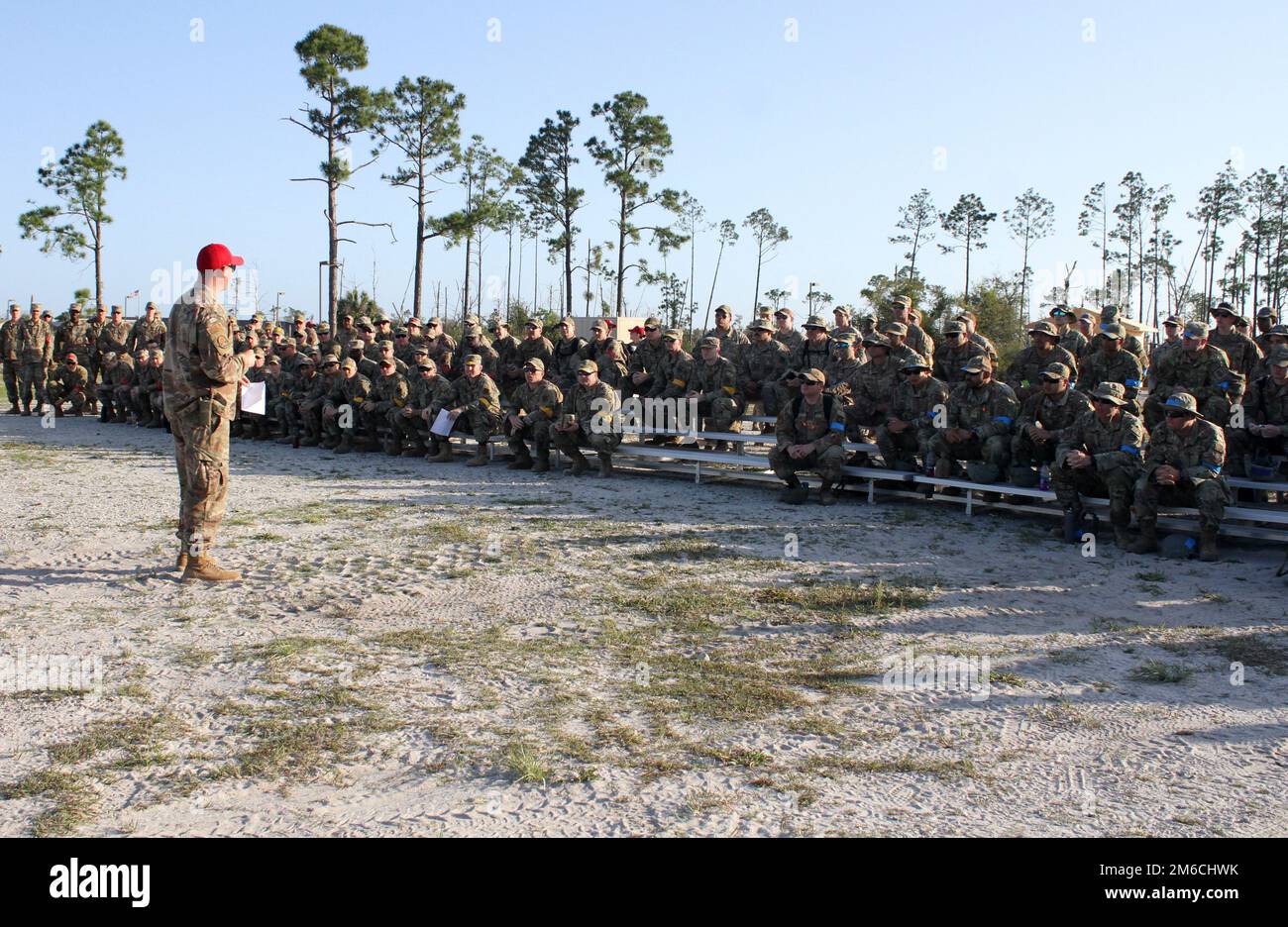 Readiness Challenge VIII participants listen to an update on the final ...