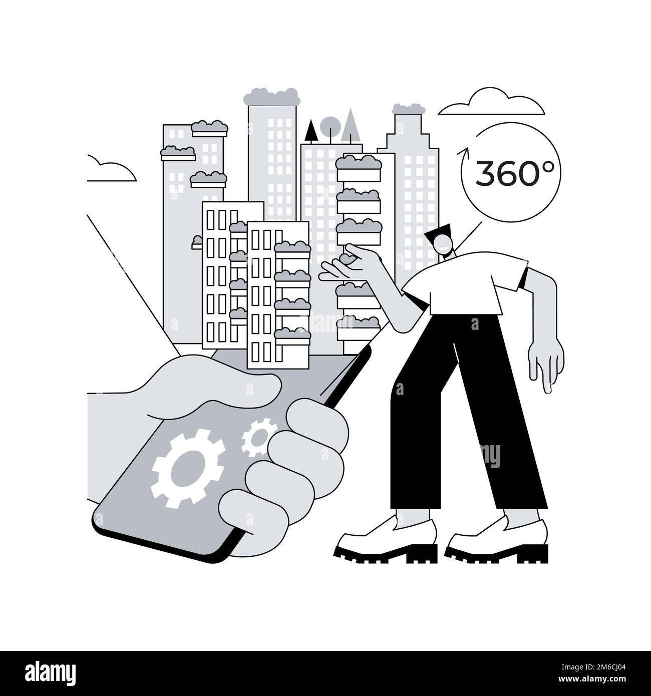 Virtual tour abstract concept vector illustration. Web 3d tours, 360 ...