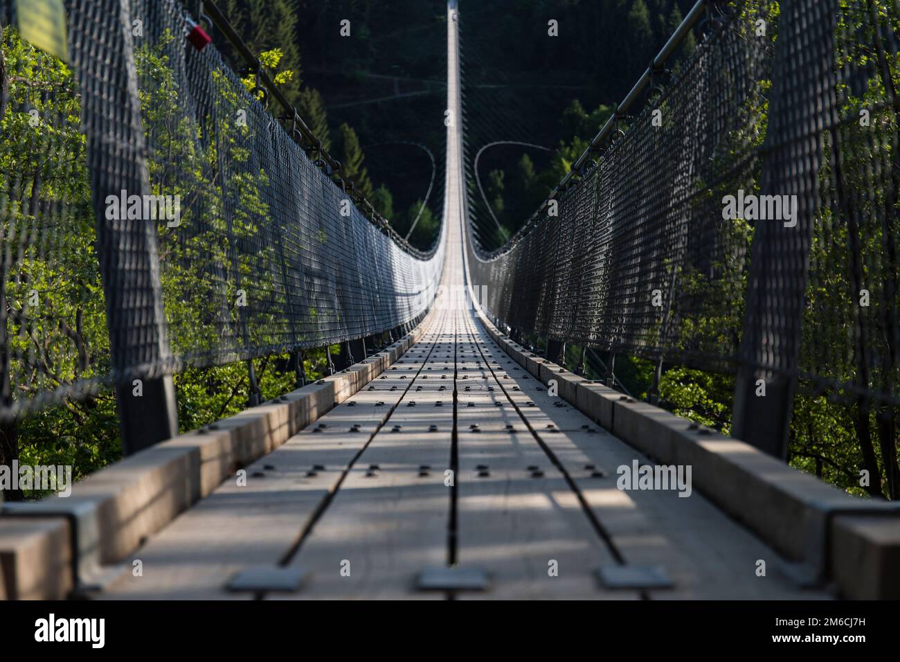 On the Geierlay Bridge Stock Photo - Alamy