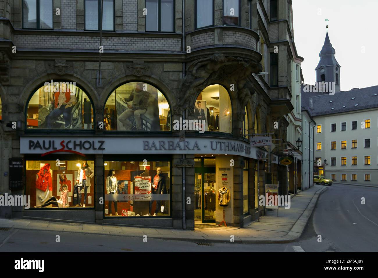Traditional department store in Annaberg Stock Photo - Alamy
