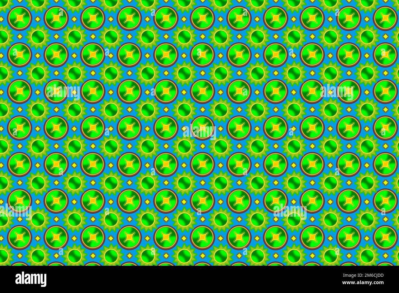 Geometric figures of green color in a seamless pattern on the ...