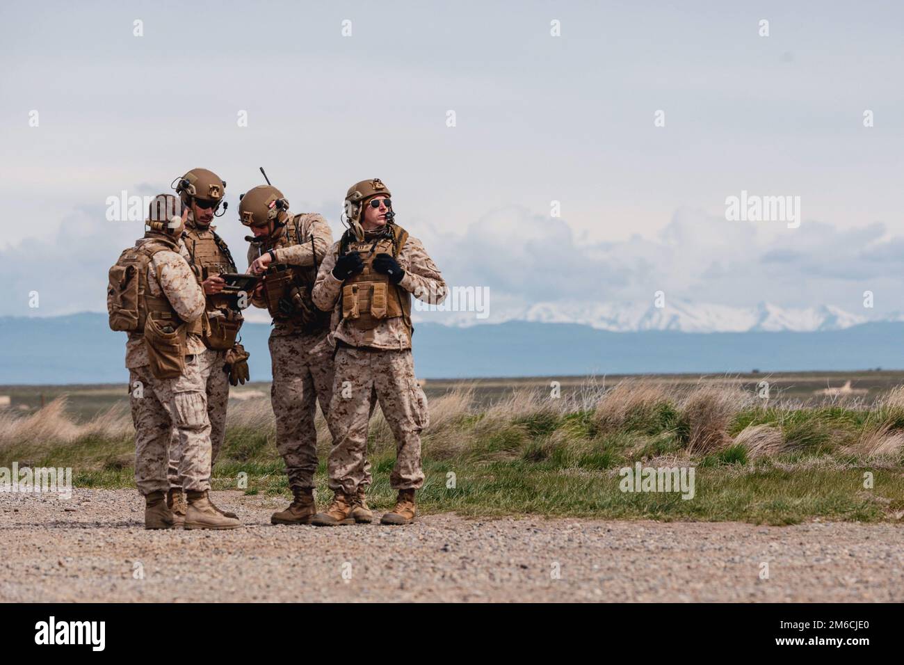 U.S. Marine Corps Joint Terminal Attack Controller (JTAC) students with ...