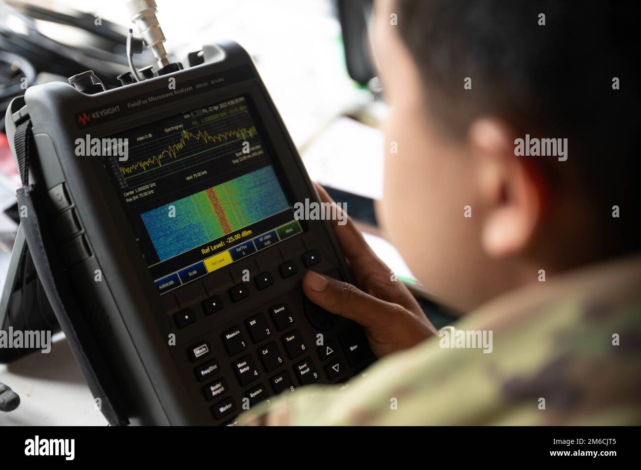 U.S. Army Private First Class Hugo Zarate, 44th Expeditionary Signal ...