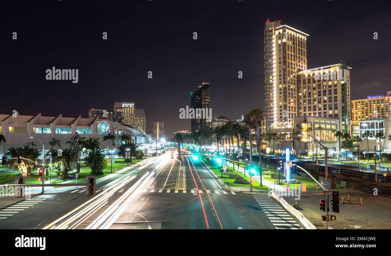 Harbor Drive San Diego California Port Downtown City Skyline Stock ...