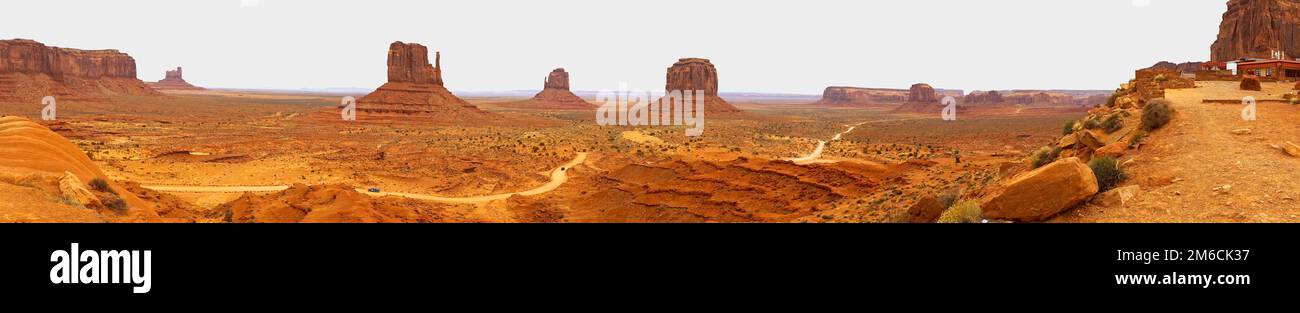 Panoramic View Monument Valley Utah Navajo Nation Recreation Area Stock ...