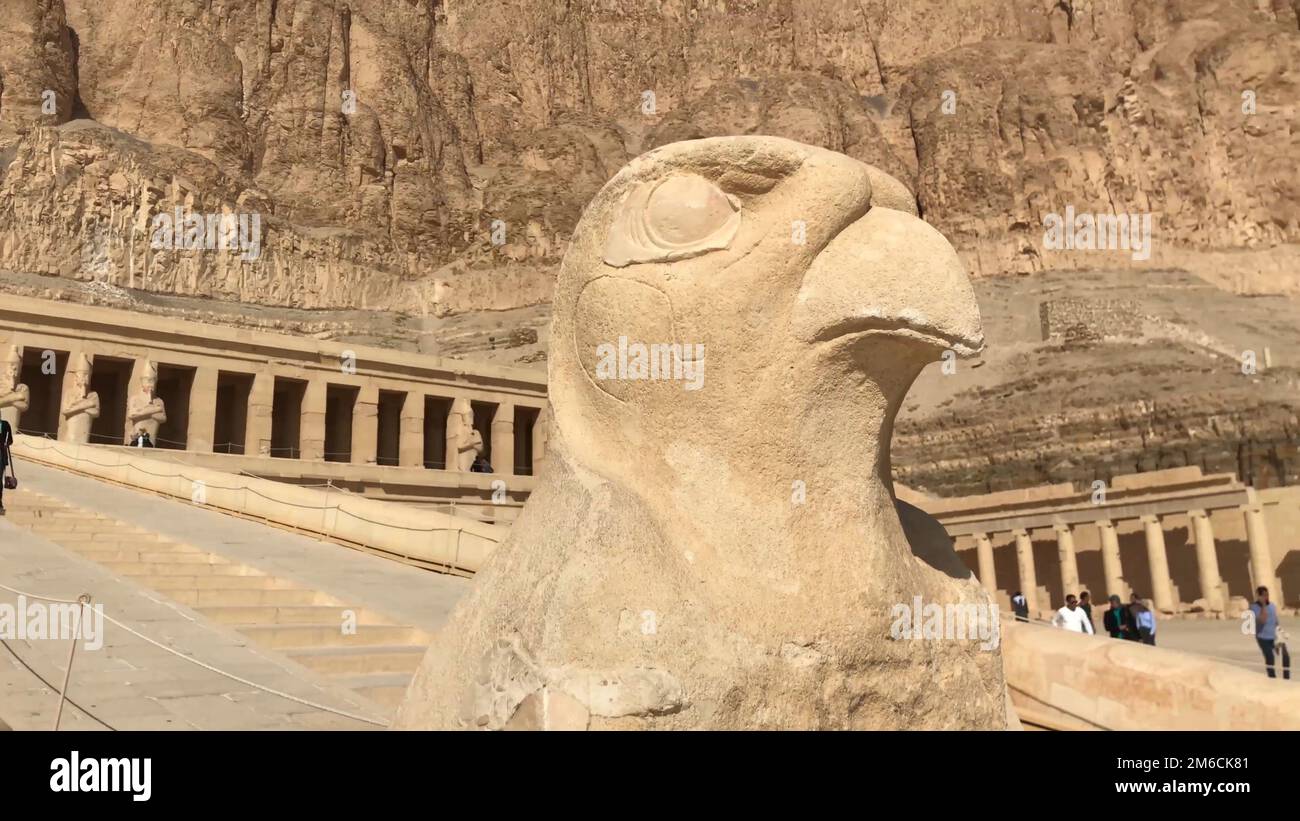 Buildings and columns of ancient Egyptian megaliths. Ancient ruins of ...