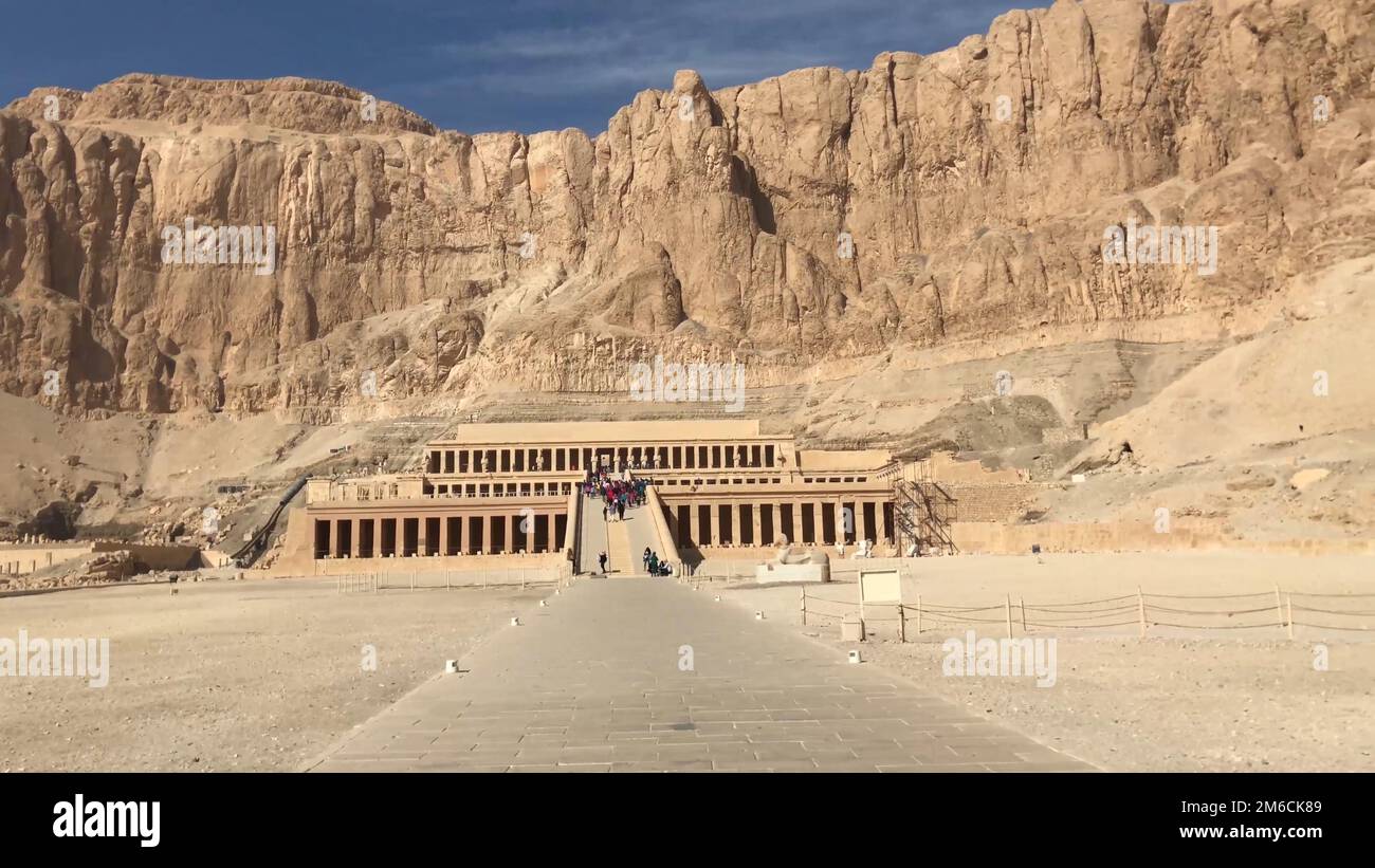 Buildings and columns of ancient Egyptian megaliths. Ancient ruins of ...