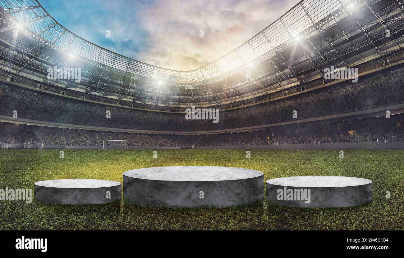 Soccer football ball stadium 3d hi-res stock photography and images - Alamy