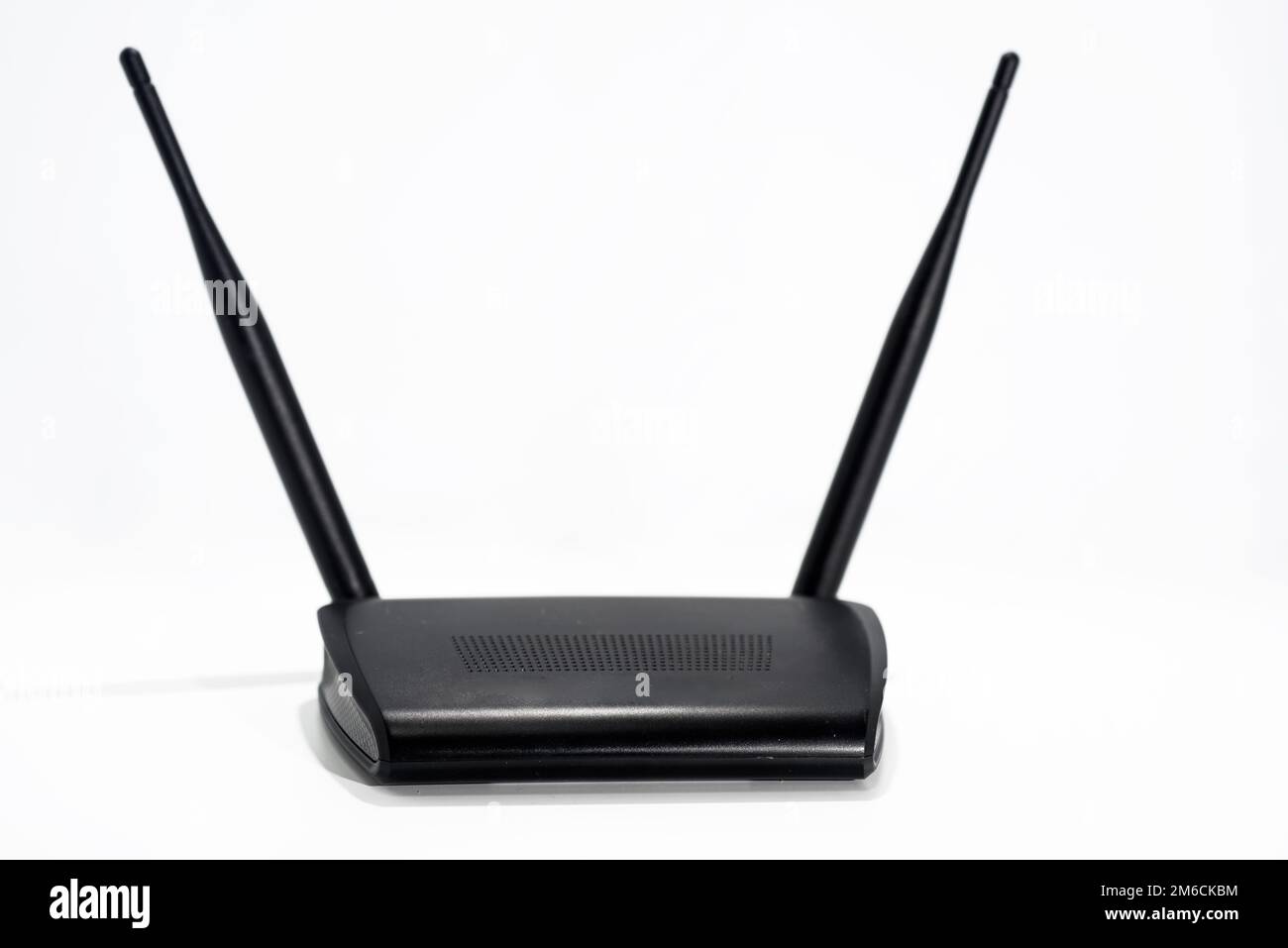 Black internet router Stock Photo - Alamy
