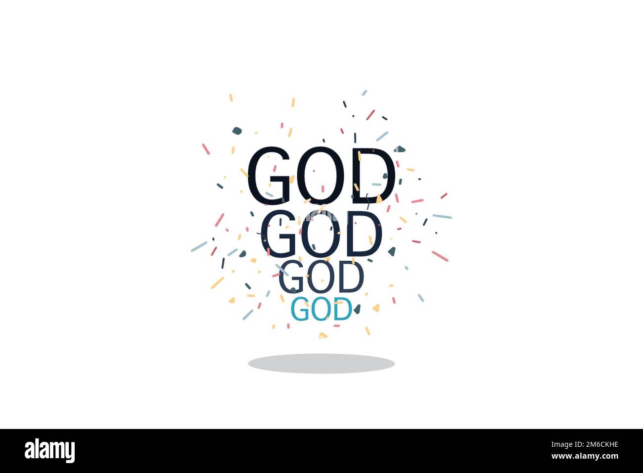GOD name text design using graphic lettering. Typographic for sticker ...