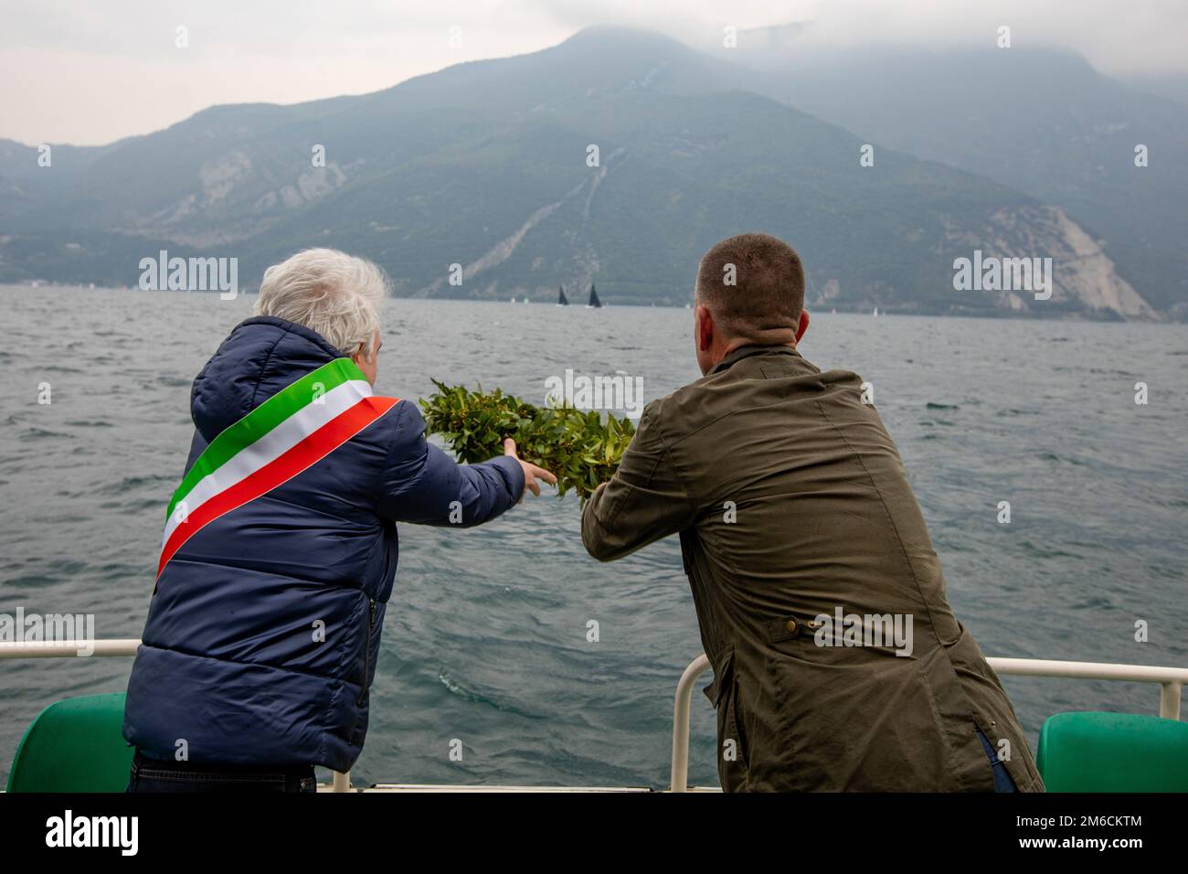 Maj.Gen. Andrew Rohling (right) lays a memorial wreath with Tarbole ...