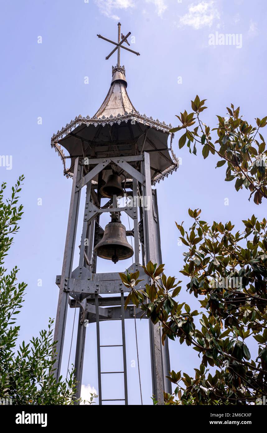 A church bell on Greek Orthodox Church of Ayios Yeorgios. Kadikoy ...