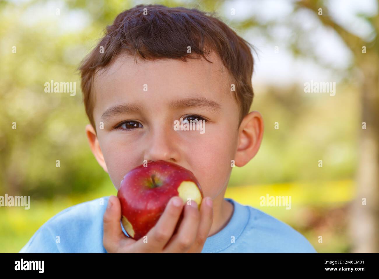 Boy eat fruit hi-res stock photography and images - Alamy