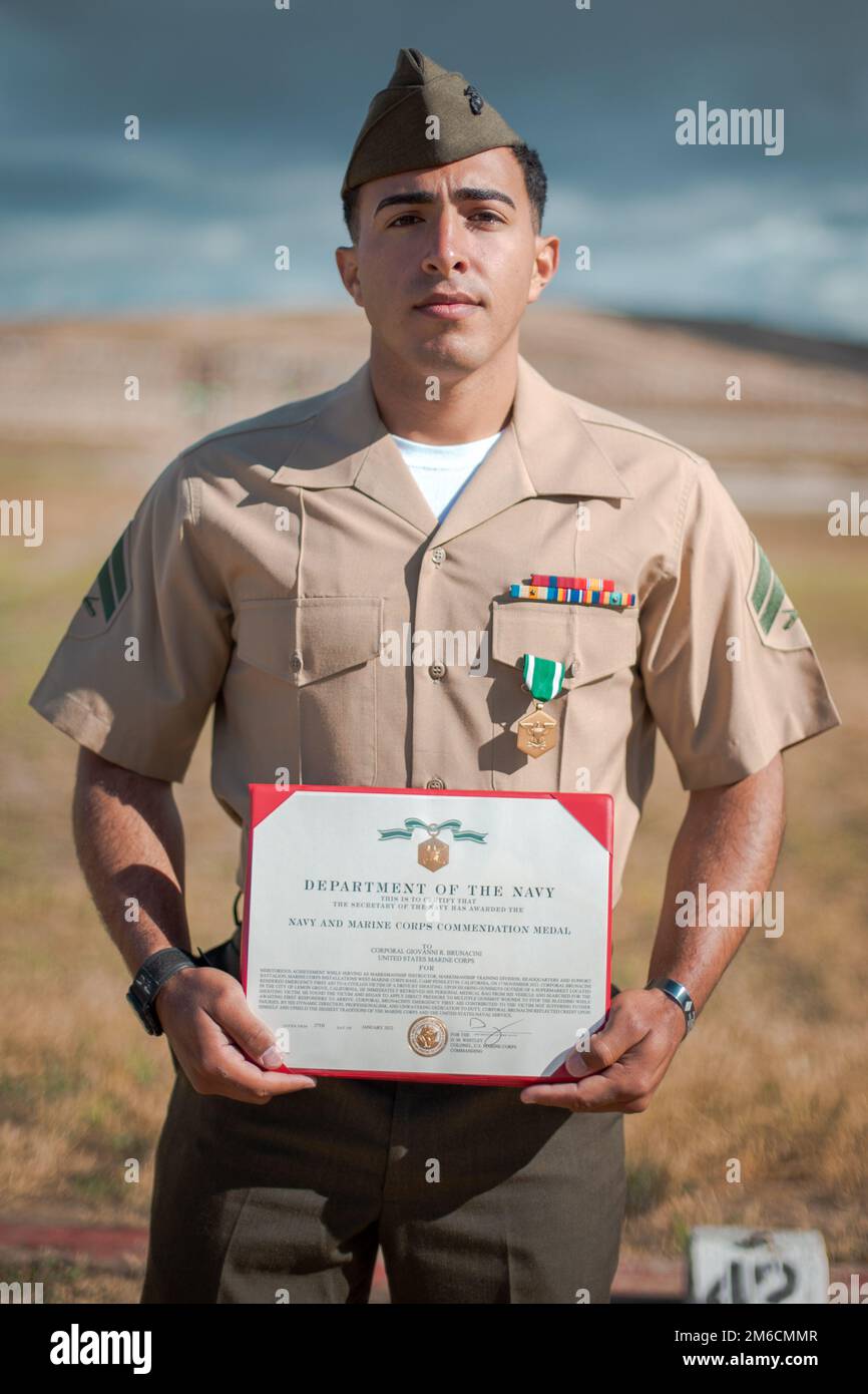 U.S. Marine Cpl. Giovanni Brunacini, a rifleman with Echo Company, 2nd ...