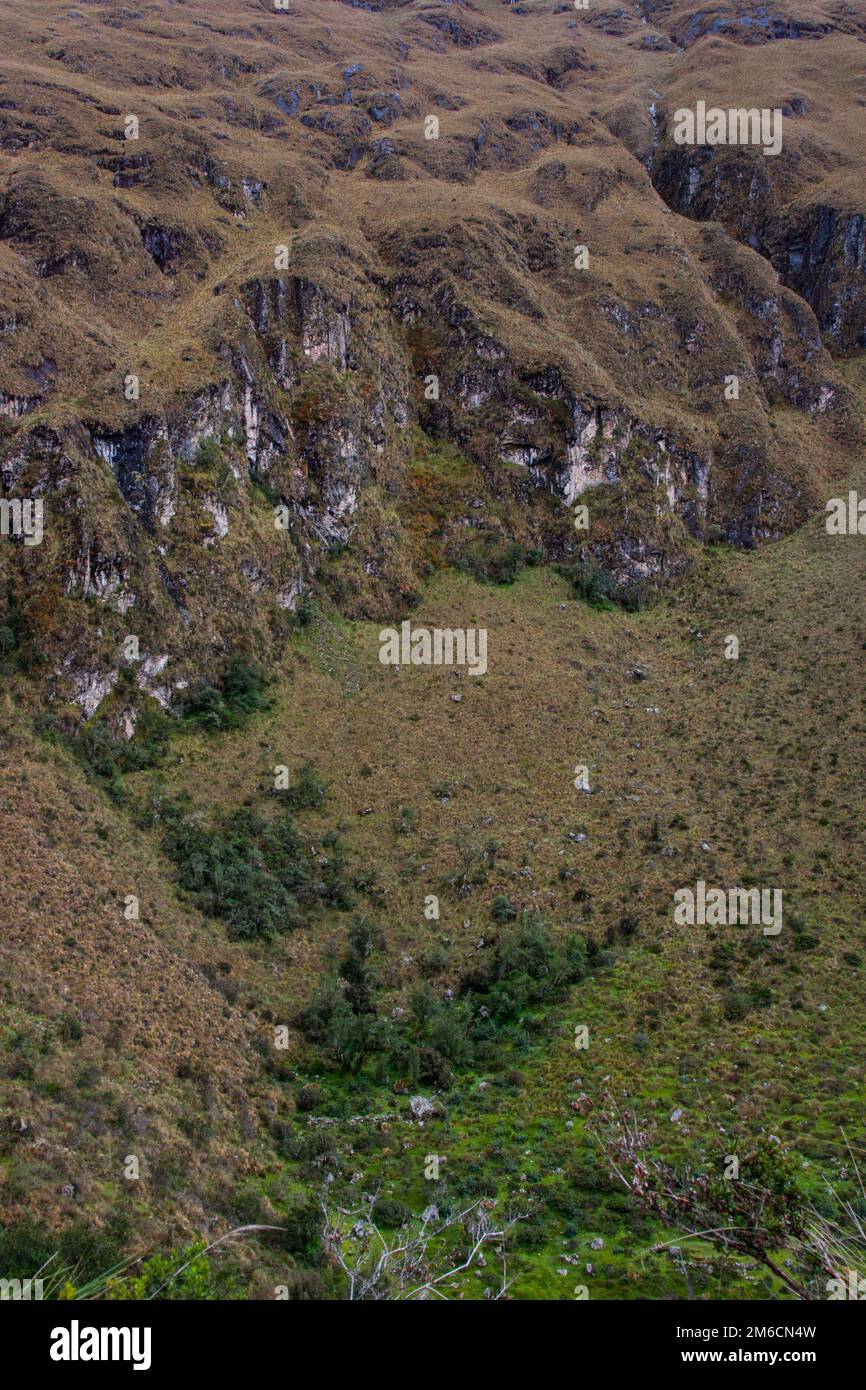 Vertical view of the valley and rocky mountains Stock Photo - Alamy