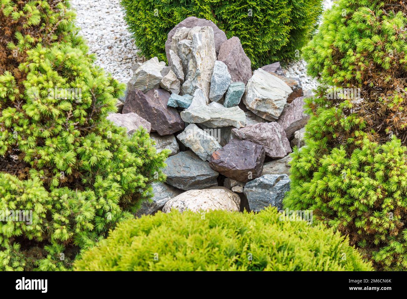 A group of decorative stones on pebbles Stock Photo - Alamy