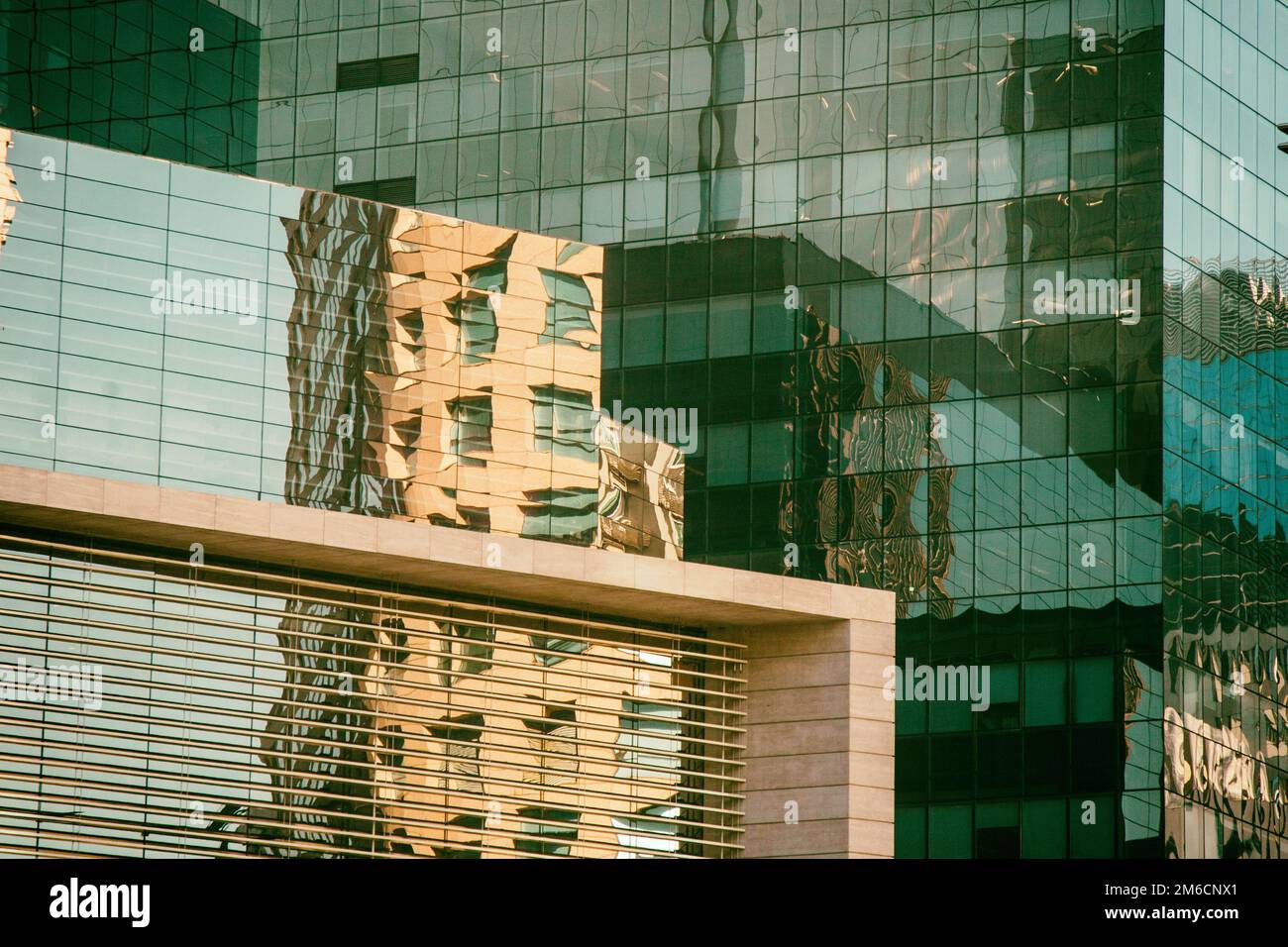 Office building facade in golden environment Stock Photo - Alamy