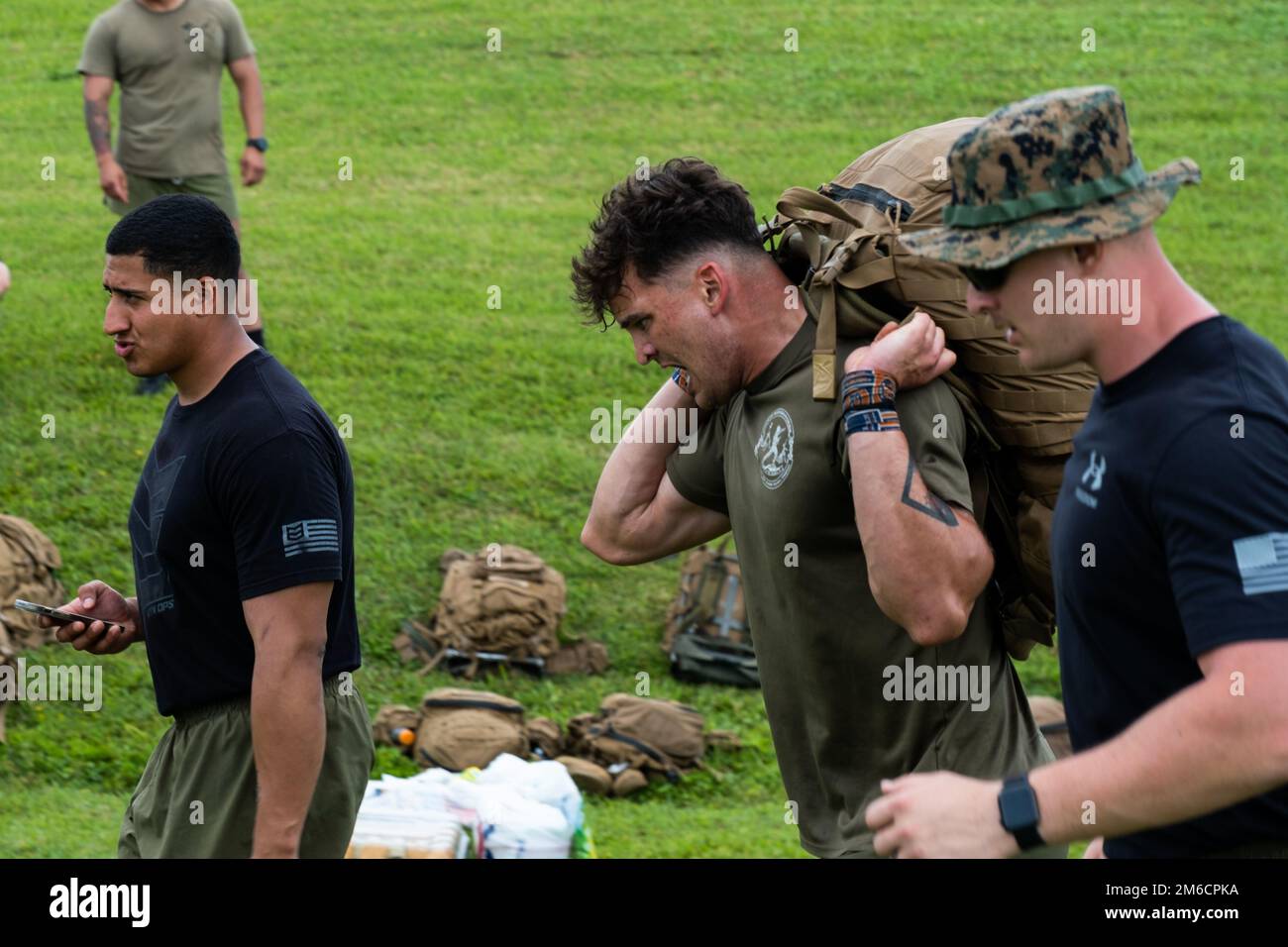 U.S. Marine Corps Cpl. Andrew Burkhalter, a Mortarman, with Battalion ...