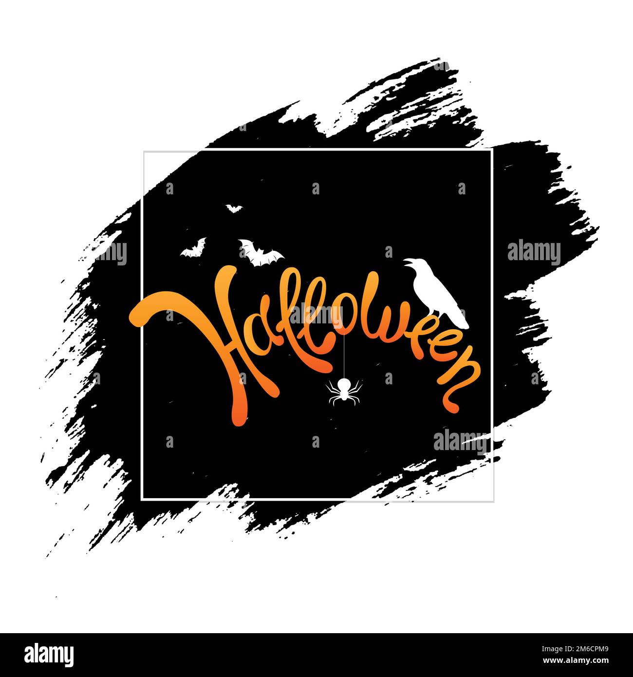 Halloween banner spider web Cut Out Stock Images & Pictures - Alamy