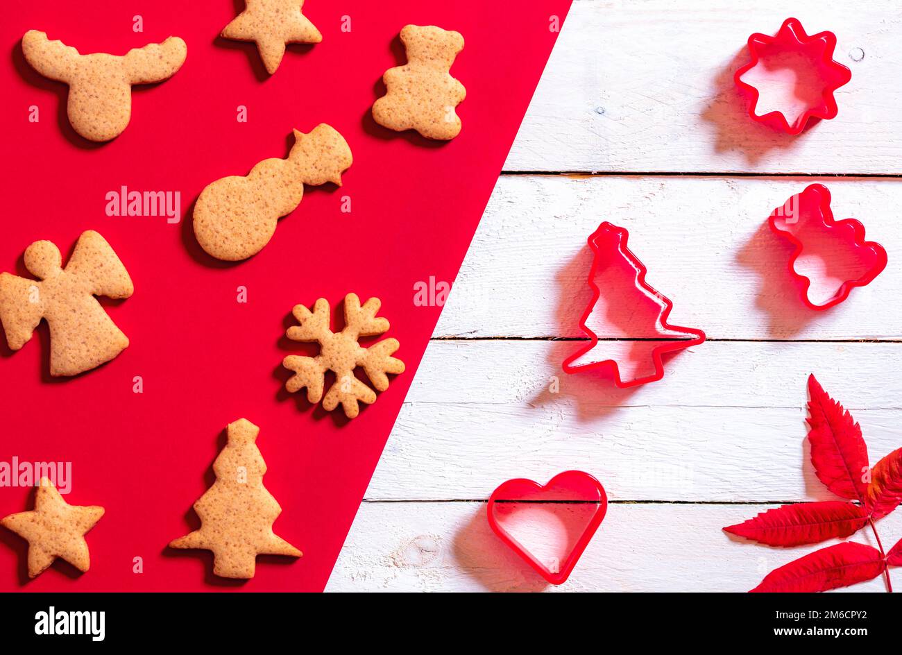 Tasty gingerbread cookies cutters hi-res stock photography and images ...