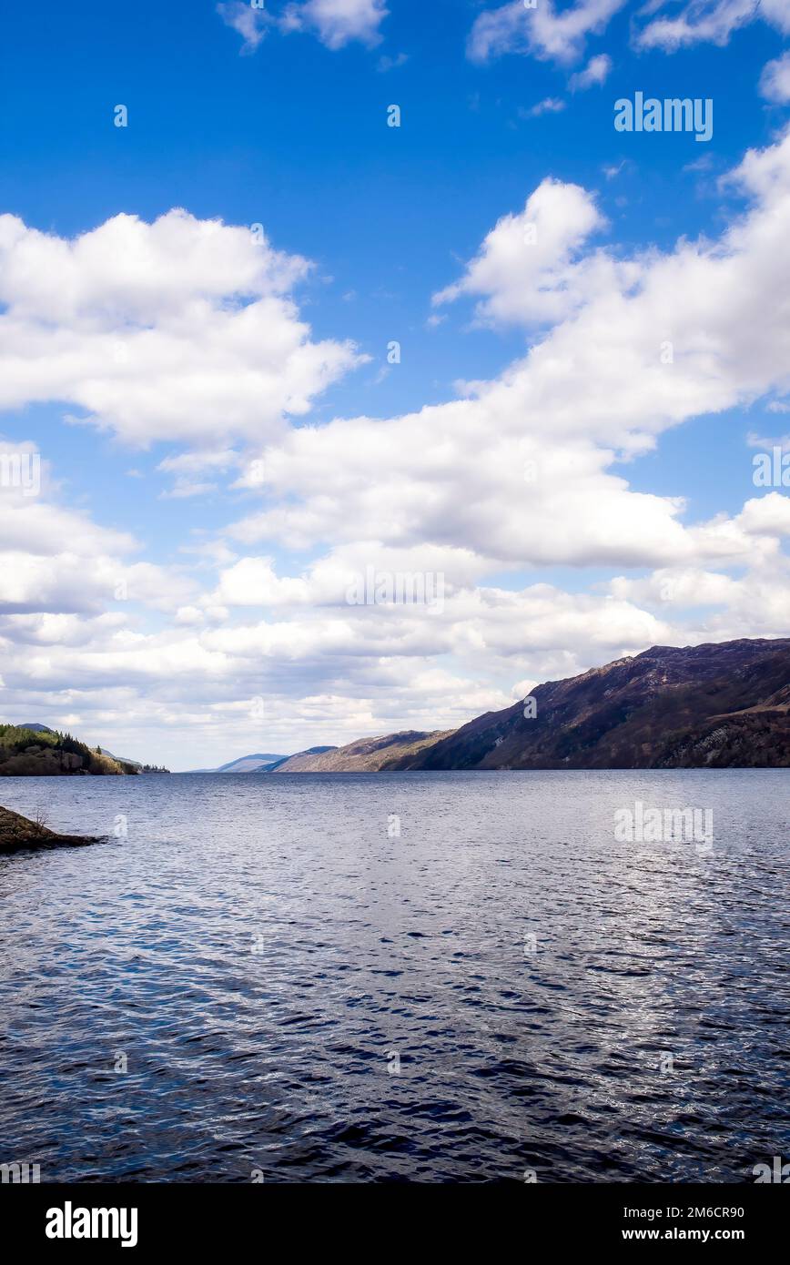 Beautiful Loch Ness, lake in the Scottish Highlands, Scotland, with ...
