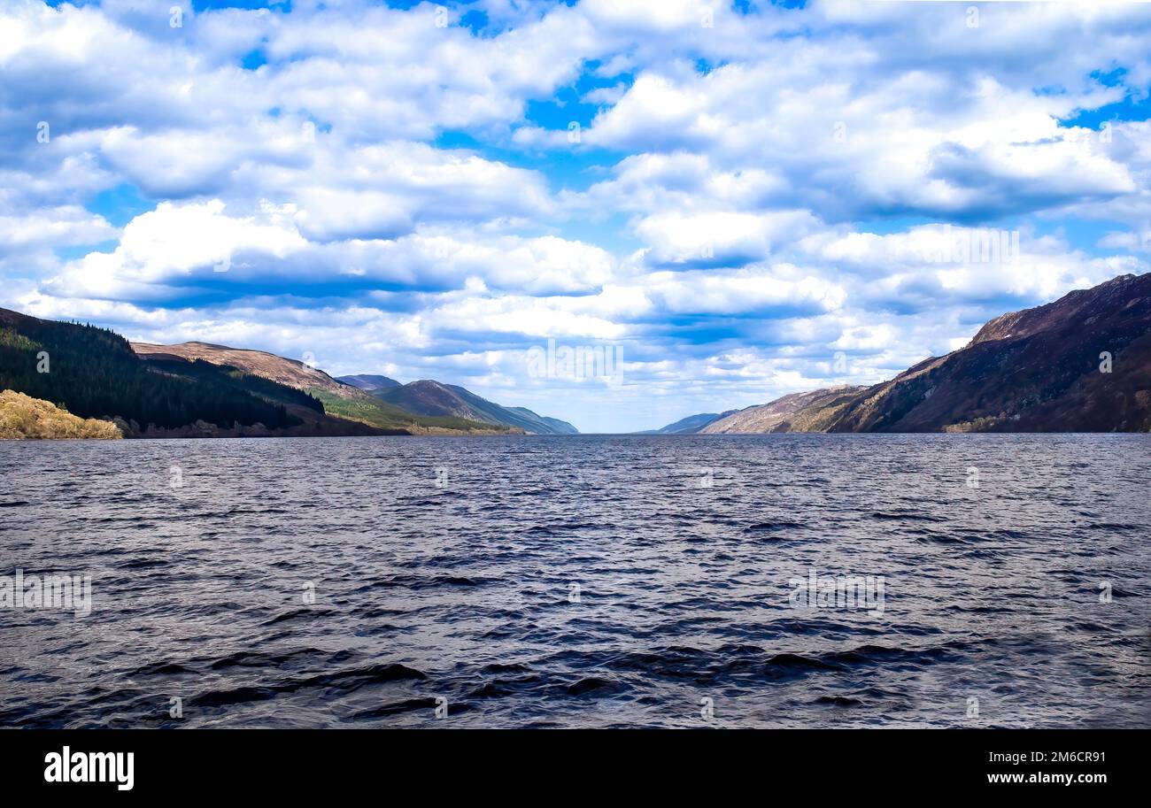 Beautiful Loch Ness, lake in the Scottish Highlands, Scotland, United ...
