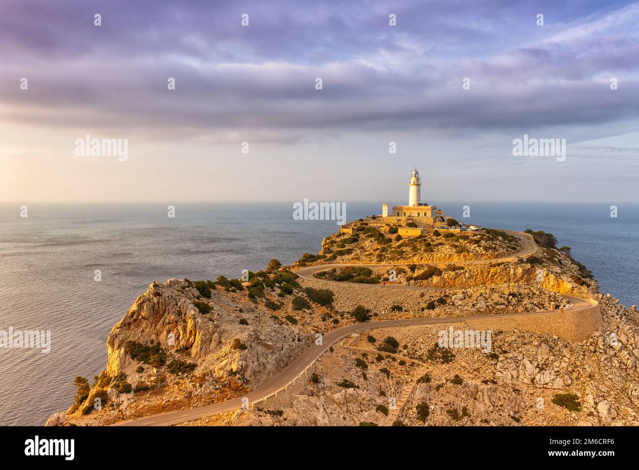 Cap Formentor Majorca landscape nature lighthouse sea text free space ...