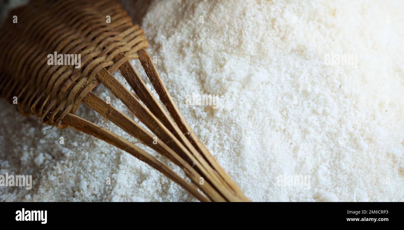 traditional drying salt process with wooden fire in the north of ...