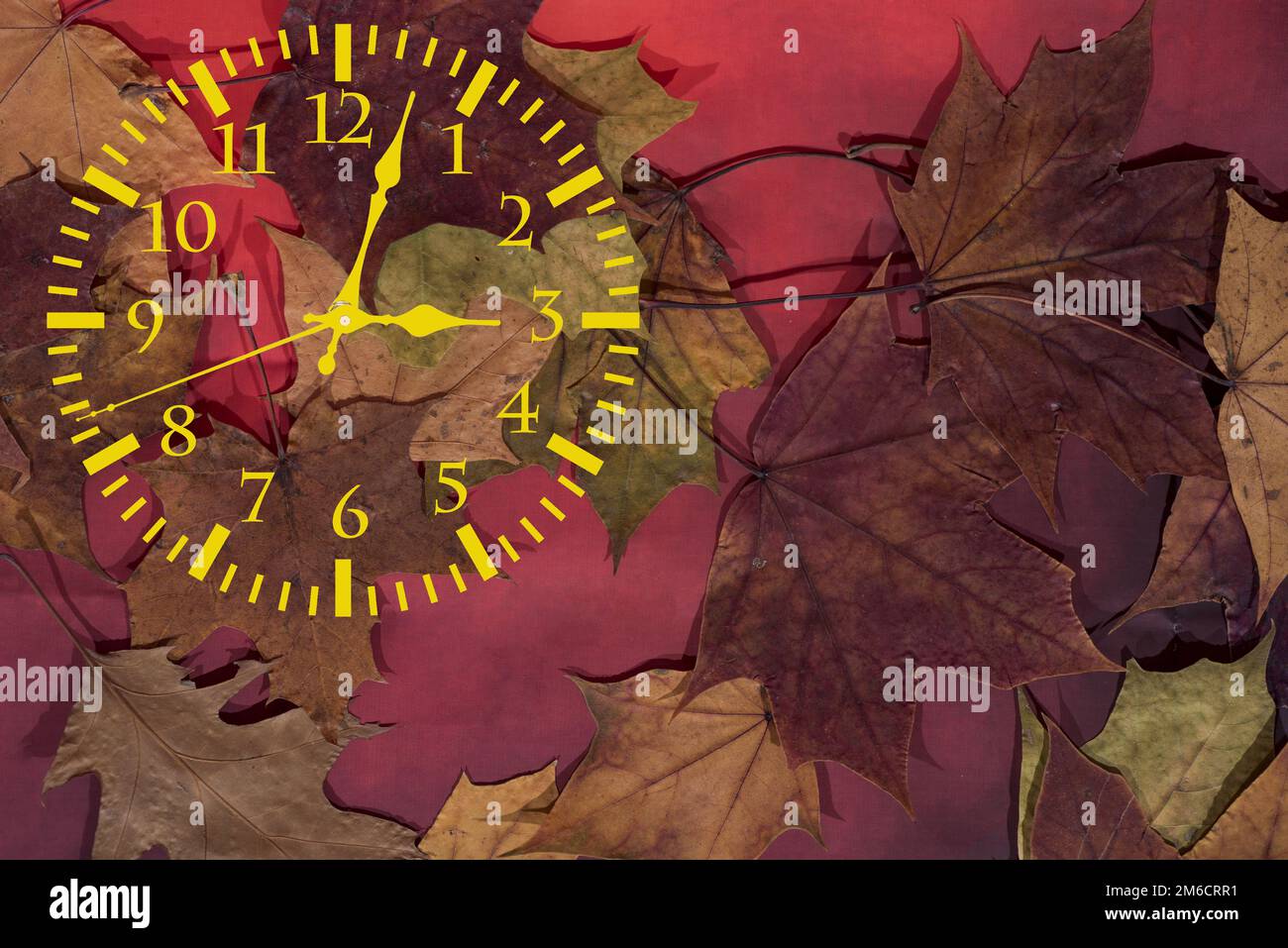 Autumn landscape abstraction. Fall back time. Daylight saving time ...