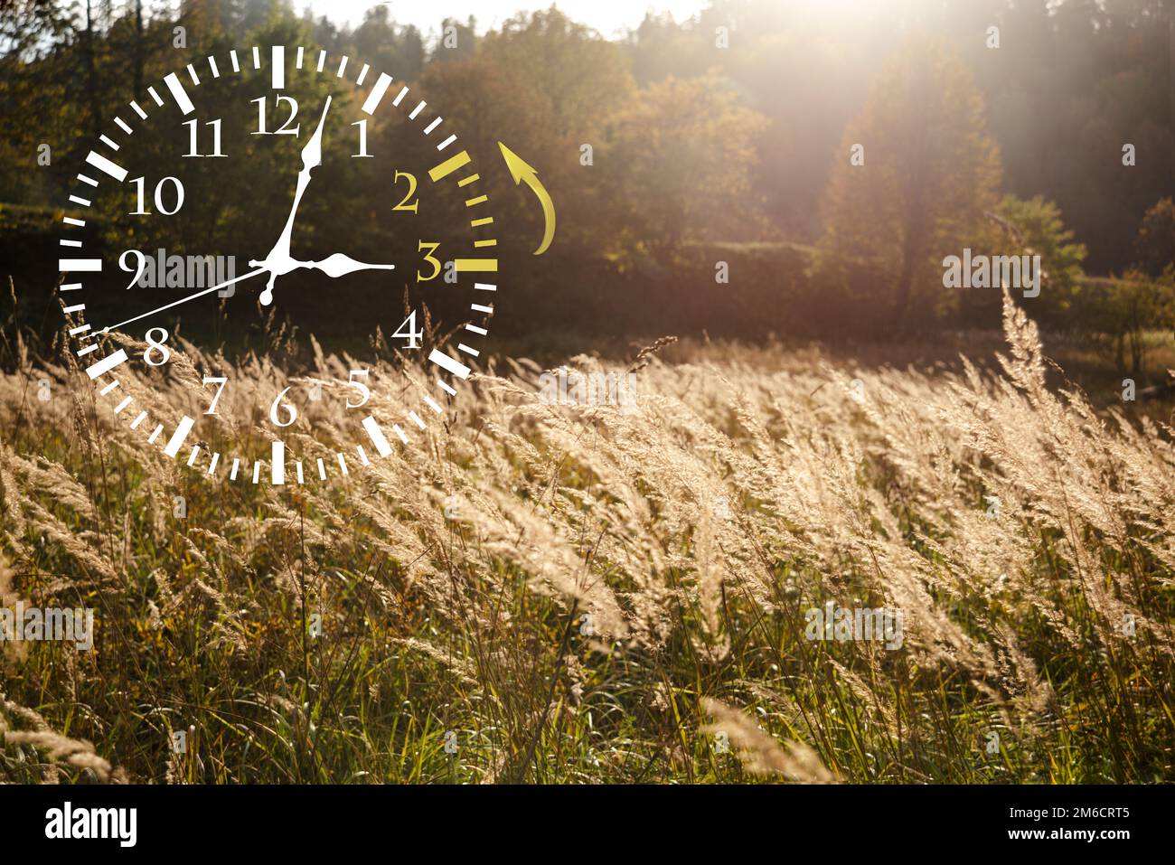Autumn landscape abstraction. Fall back time. Daylight saving time ...