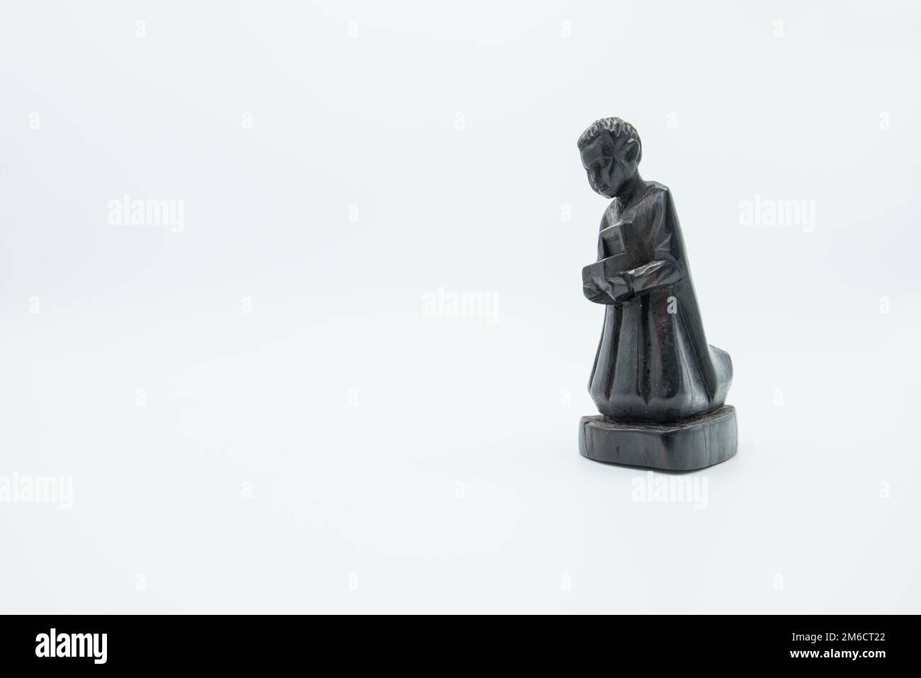 Christian nativity scene figure isolated on white. Biblical magi ...