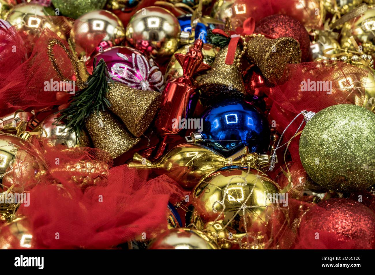 Christmas bells and balls Stock Photo - Alamy