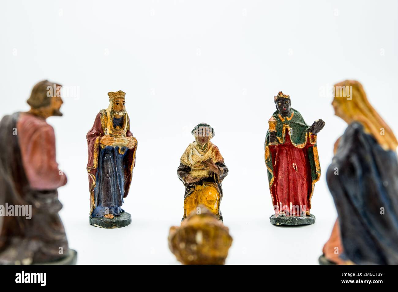 The three biblical magi kings and the Holy family Stock Photo - Alamy